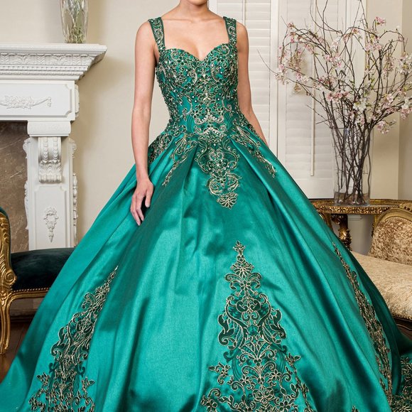 GLS Collective | Dresses | New Prom Party Formal Gown Embroidered Mesh ...